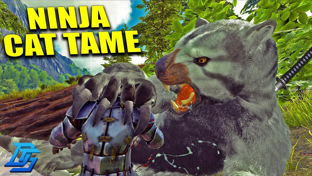 IMMERSIVE TAMING NINJA CAT!- Ark Survival Evolved Gameplay - Part 7 ...