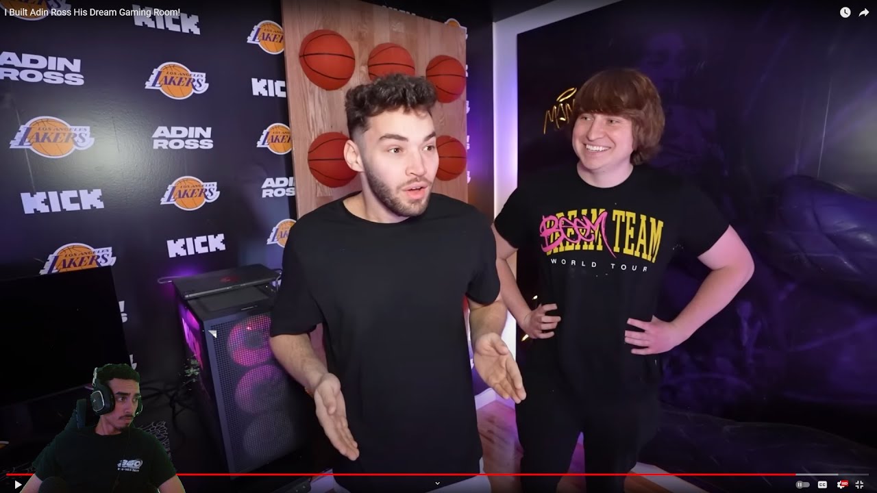 Reacting to I Built Adin Ross His Dream Gaming Room! - YouTube