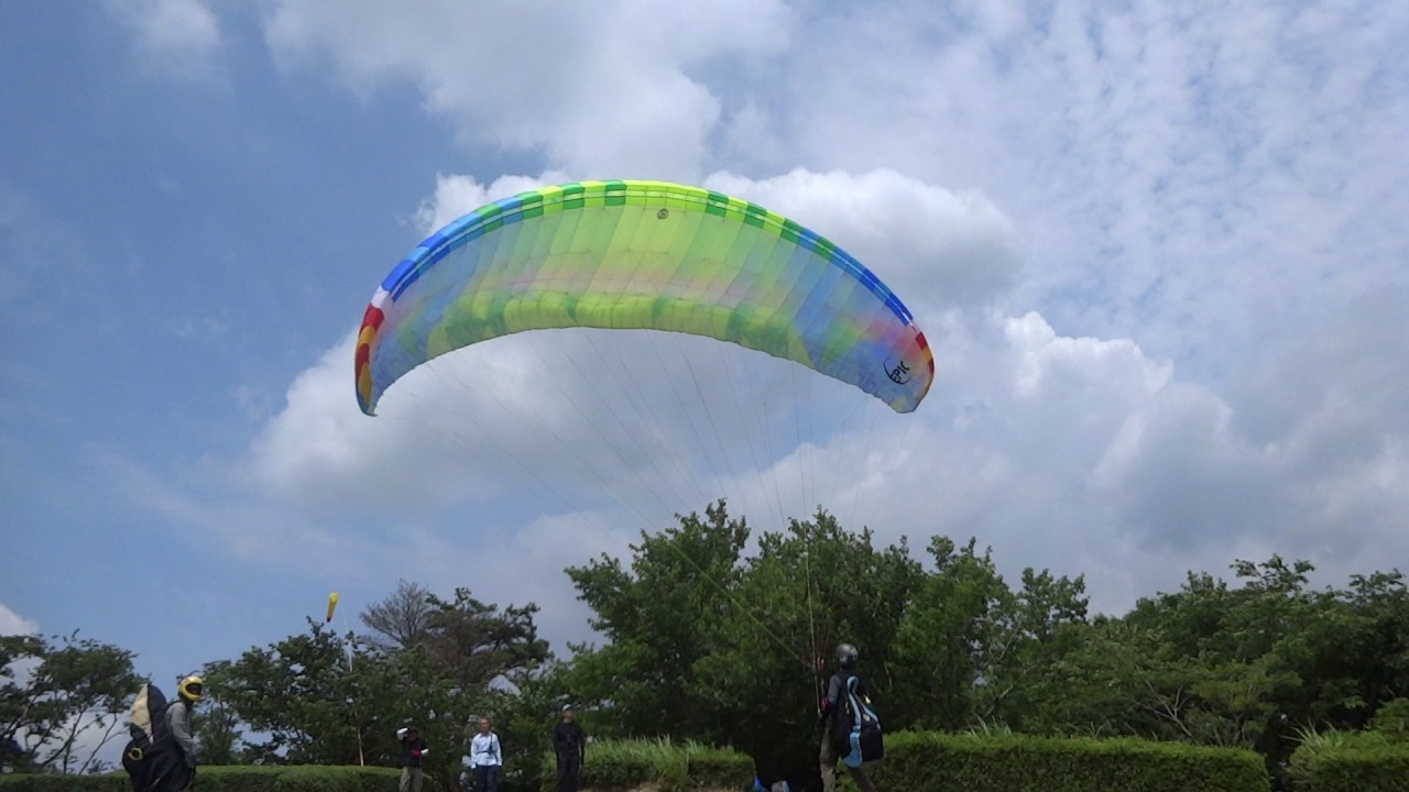 Paragliding Side collapse takeoff - YouTube
