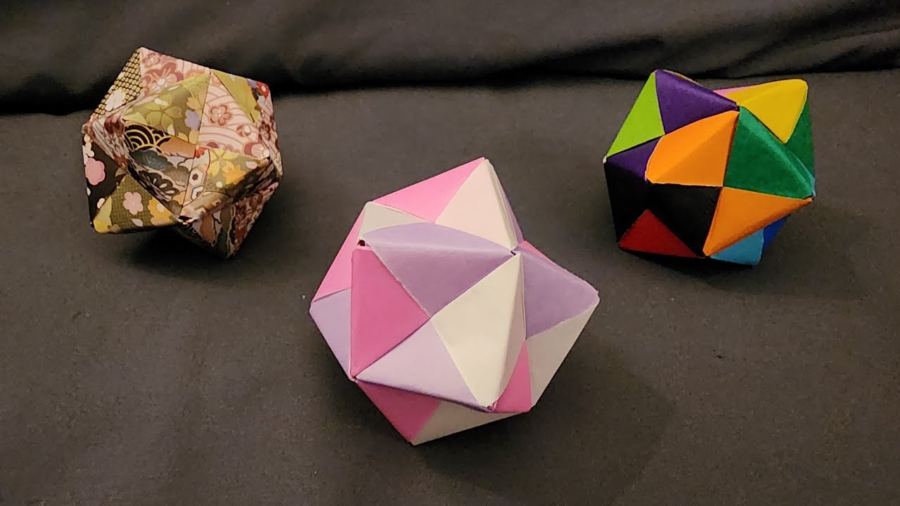 Stellated Octahedron - 12 Unit Sonobe - Origami Tutorial! - YouTube