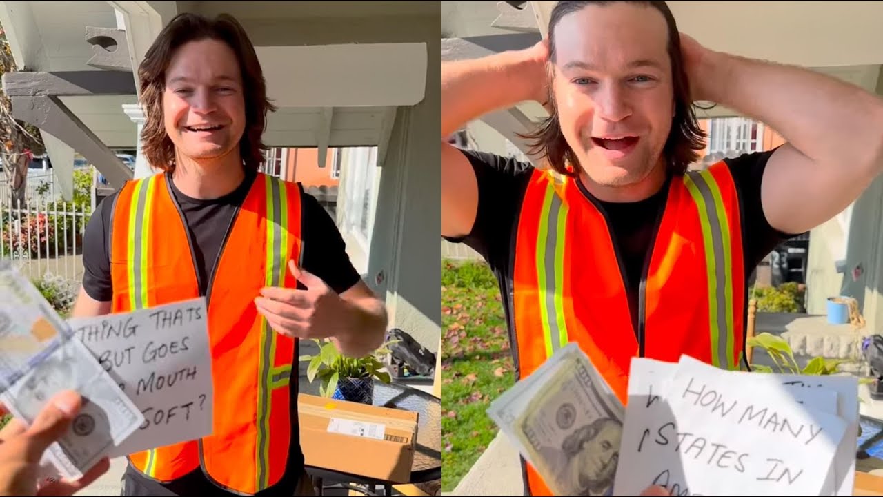 Millionaire blessed the delivery driver with lots of cash - YouTube