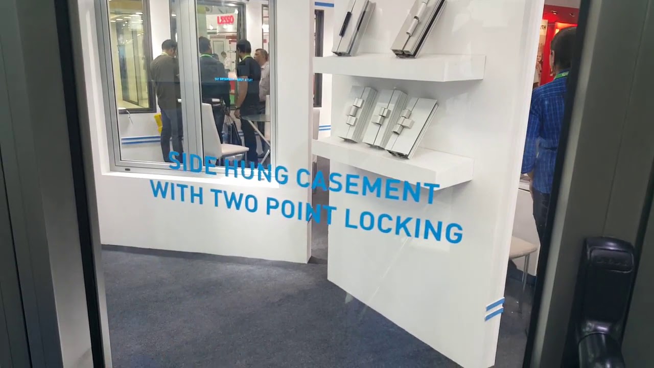 Side hung open out window with 2 points locking - YouTube