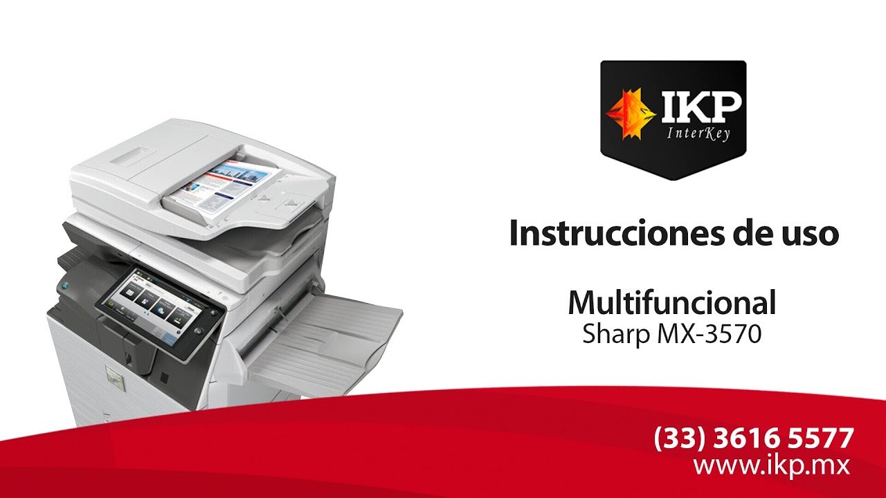 Usos del multifuncional Sharp MX-3570 - YouTube