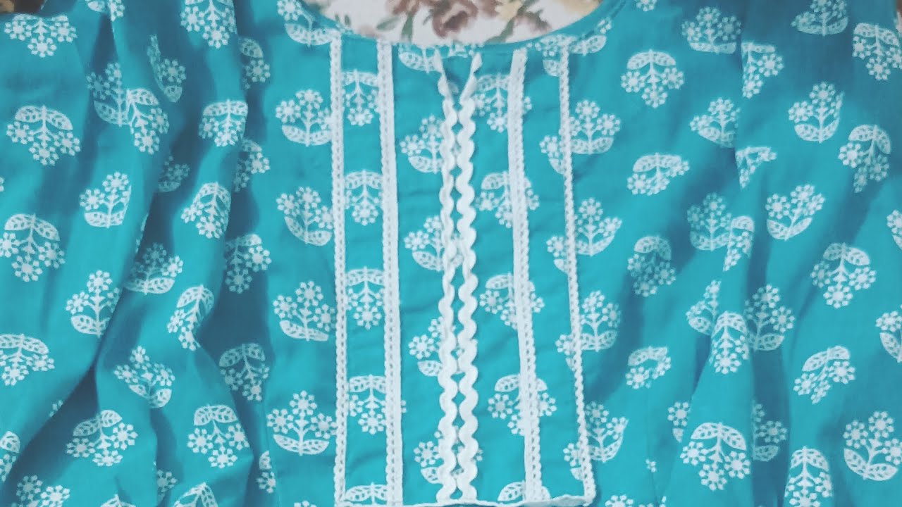 Frock design #Hand work neck design #Latest frock set design # Party ...