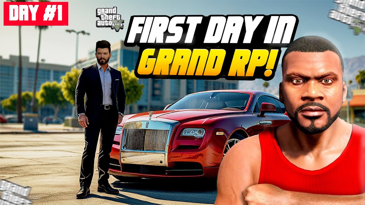 MY FIRST DAY IN GTA 5 GRAND RP | GRAND RP GAMEPLAY #1 - YouTube