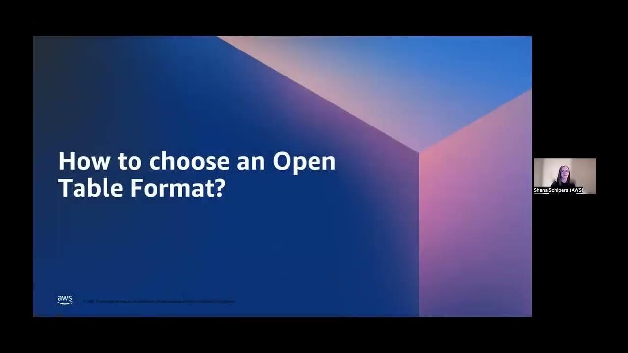 Choosing an open table format for your transactional data lake - YouTube