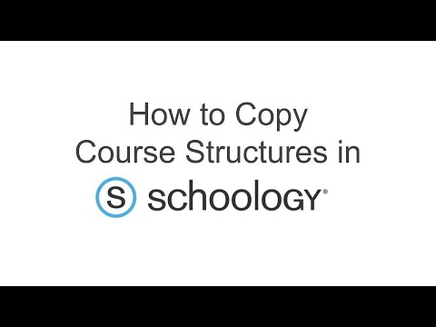 How to Copy Course Structure in Schoology - YouTube