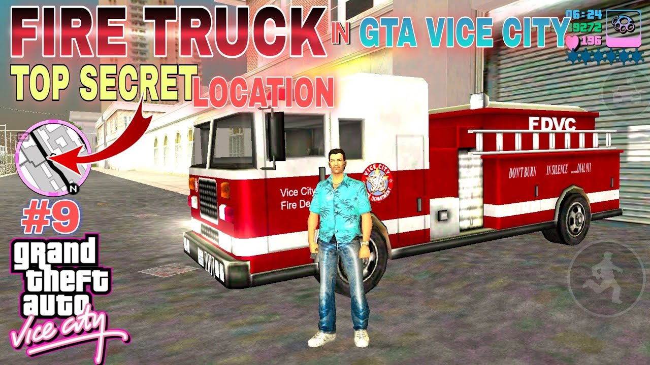 How to Get Fire Truck in GTA Vice City Sector Location।। Sand Hulk।।#9 ...
