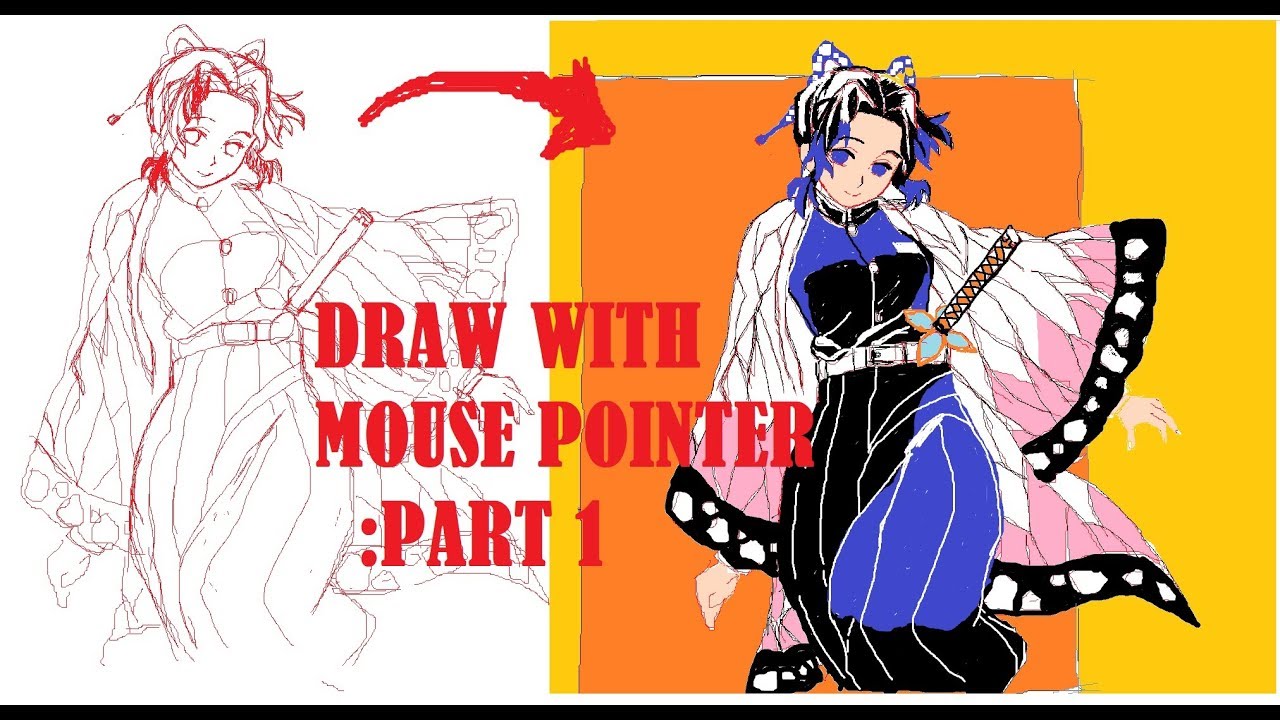 Demon Slayer: using Mouse on MS Paint - YouTube