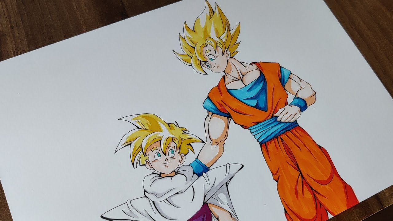 How to Draw Goku and Gohan - YouTube
