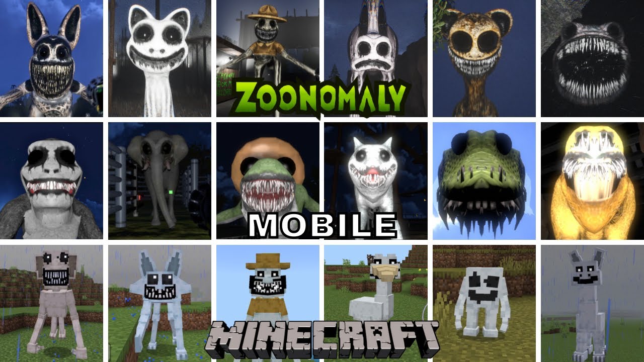 ZOONOMALY vs ZOONOMALY MOBILE vs ZOONOMALY Minecraft All Monster ...