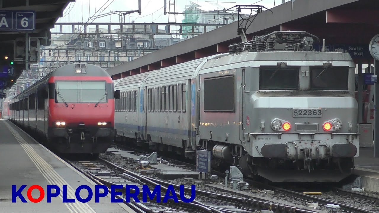TGV, SNCF en SBB intercity op station van Genève! - YouTube