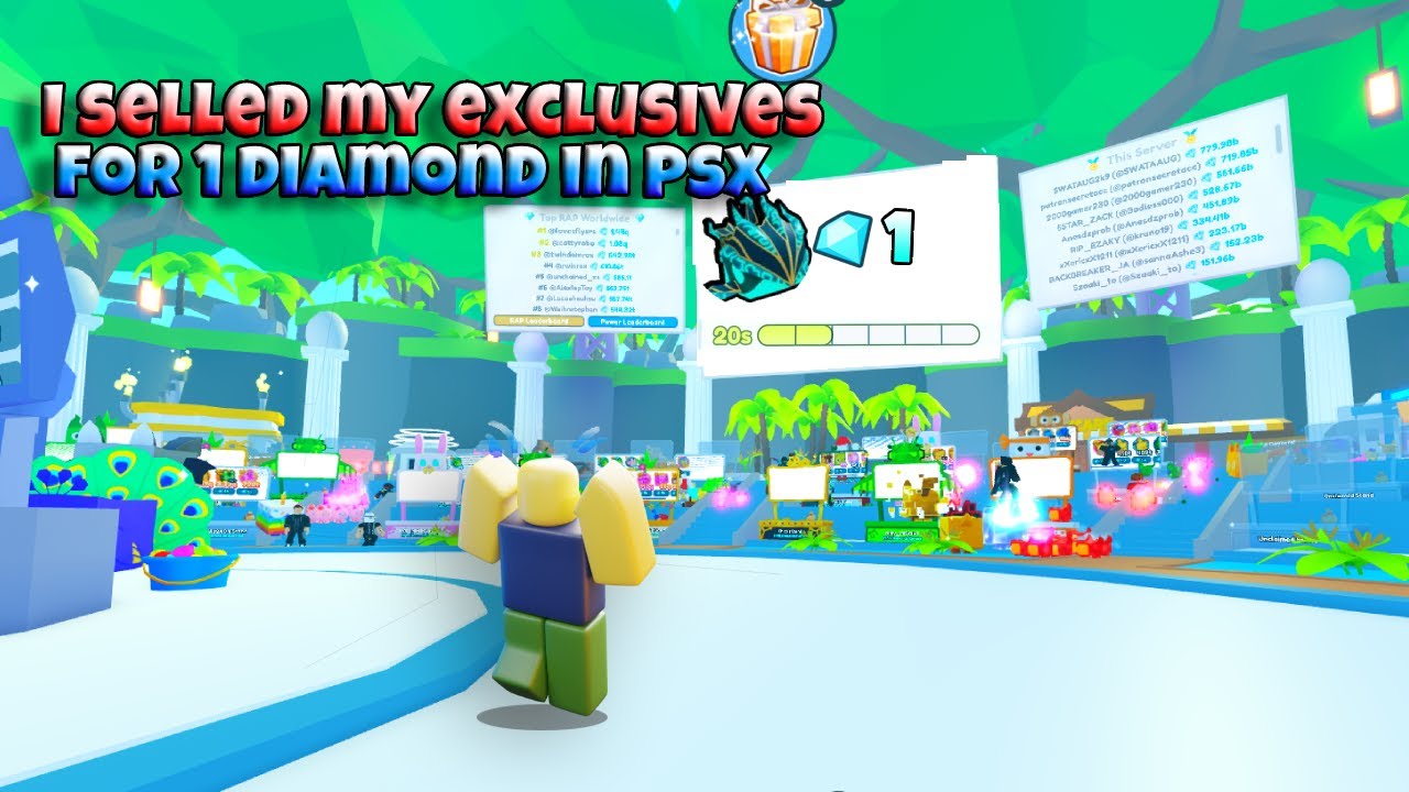 I sold all my exclusives for 1 diamond in PSX Roblox - YouTube