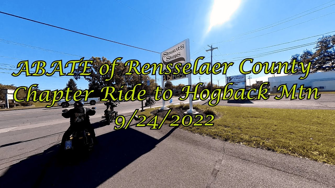 Rensselaer County ABATE chapter ride to Hogback Mountain - YouTube