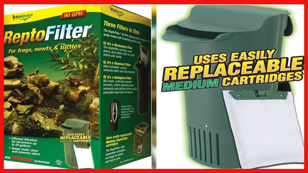Tetra ReptoFilter for Terrariums, For FrogsNewtsTurtles - YouTube