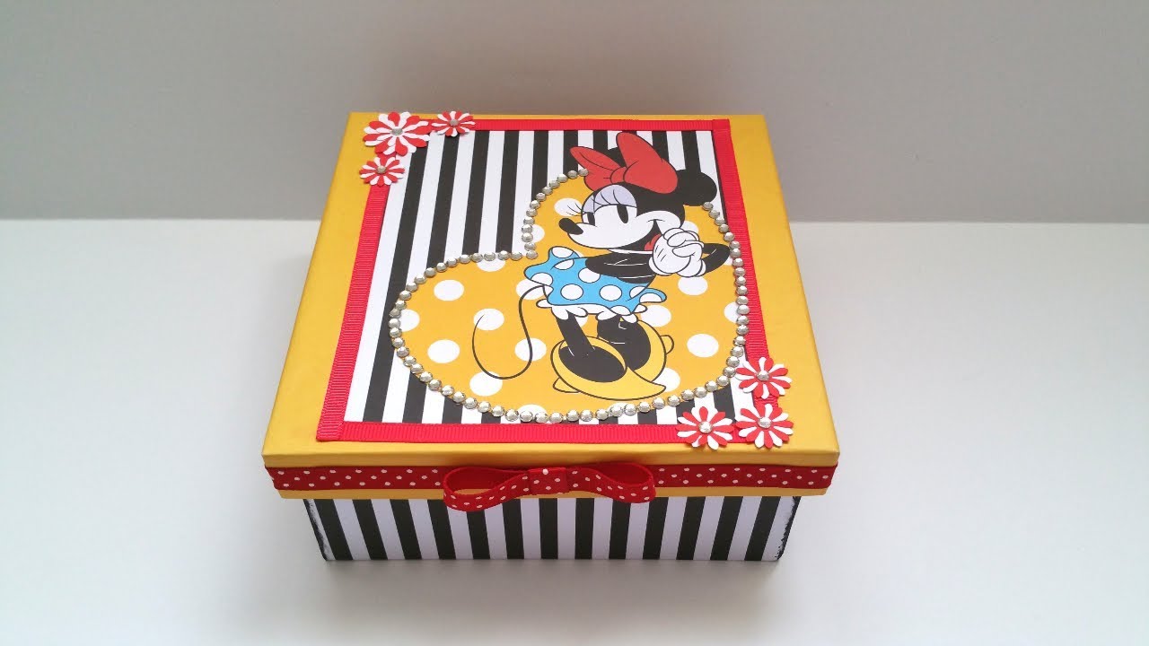 Handmade Minnie Mouse Gift Box! Nanda's Crafts - YouTube