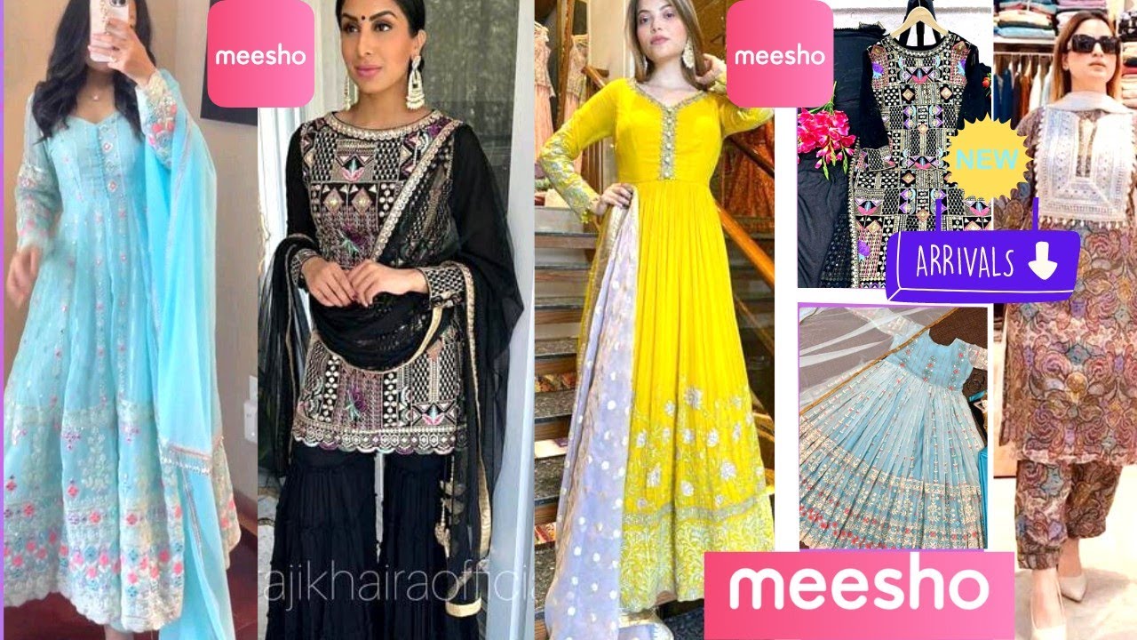 😍👗||Meesho Haul||Meesho partywear kurta set/👗 Designer gowns/sequence ...