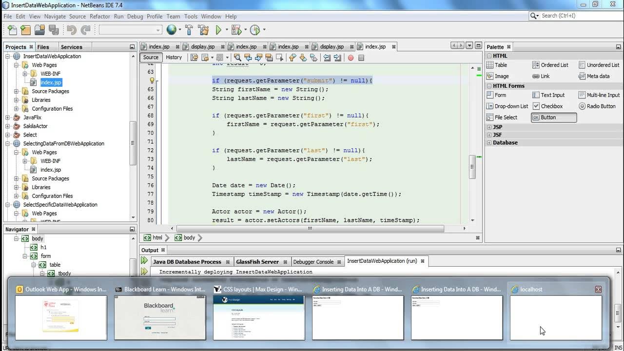 Creating A JSP Web Application That Inserts Data Into A Database - YouTube