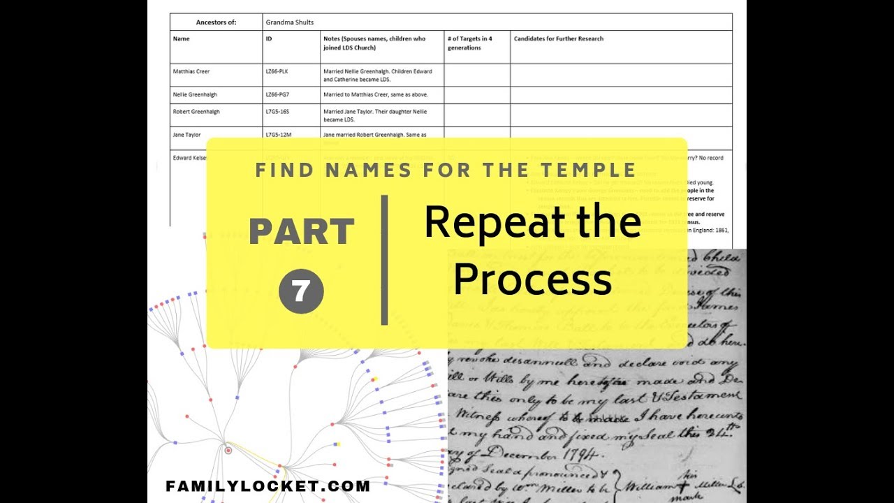 How to Find Names for the Temple Part 7: Repeat the Process - YouTube