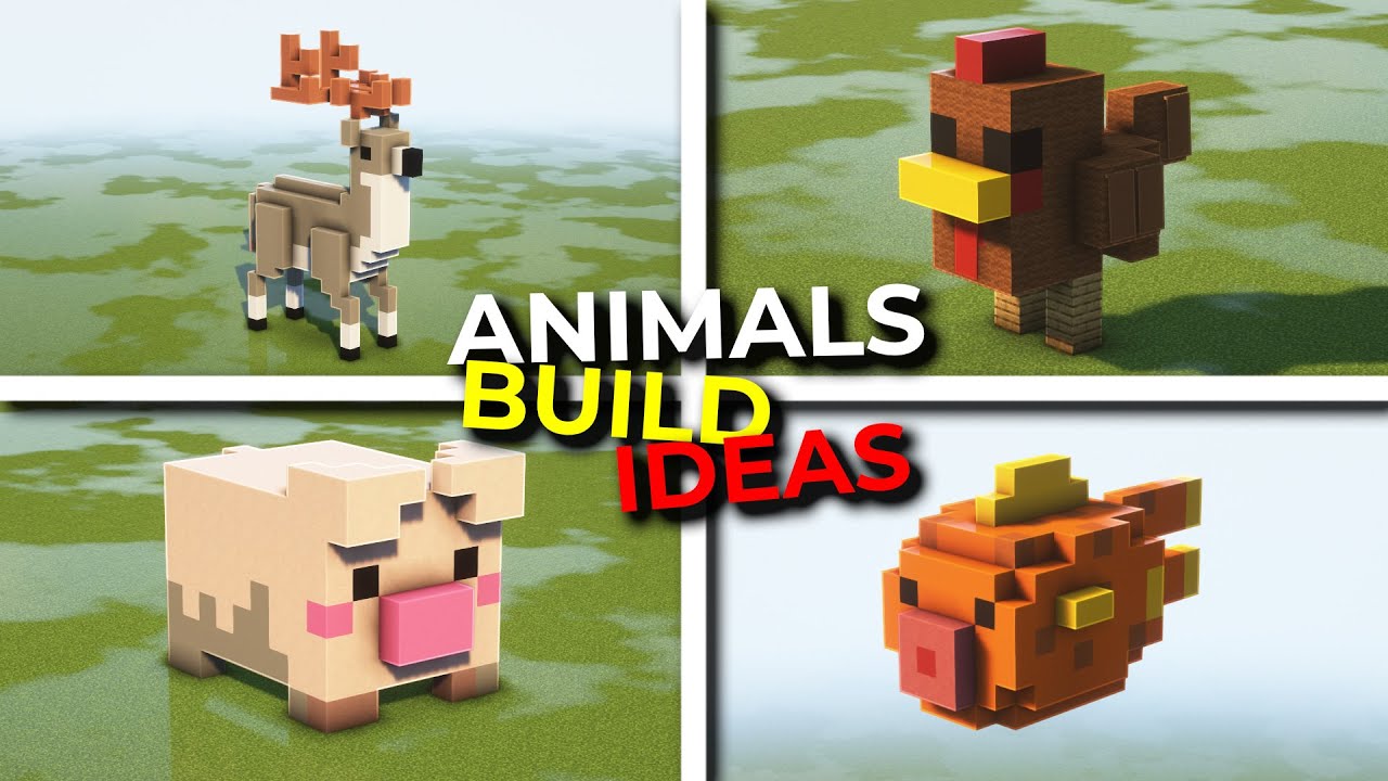 15 + Animal Build Hacks In Minecraft (SUPER CUTE) - YouTube