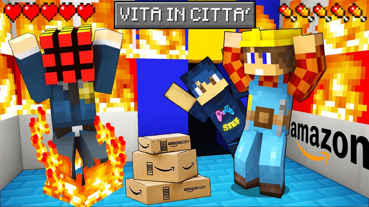 HANNO BRUCIATO IL NEGOZIO DI AMAZON!! - VITA IN CITTA - Minecraft ITA ...