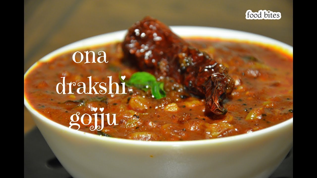 Ona Drakshi Gojju recipe | Ona drakshi menaskayi|Kismis curry|Raisins ...