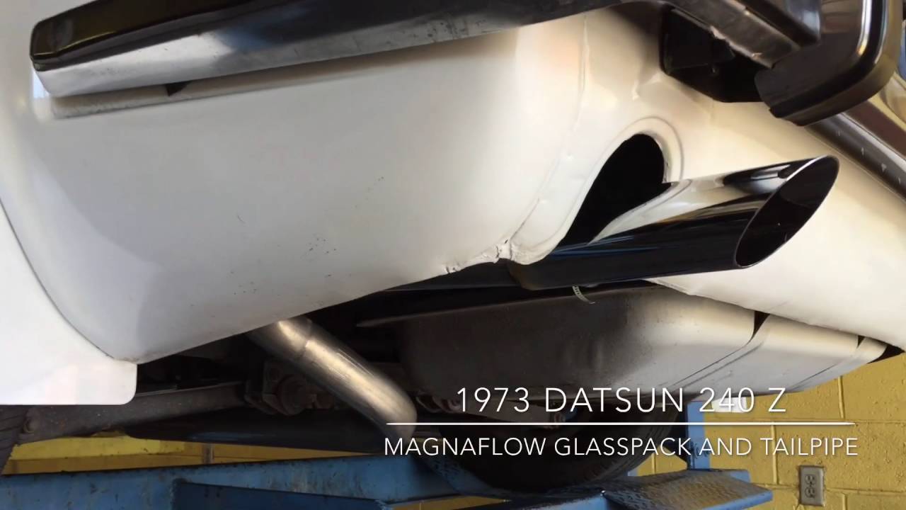 1973 Datsun 240Z w MagnaFlow Glasspack - YouTube
