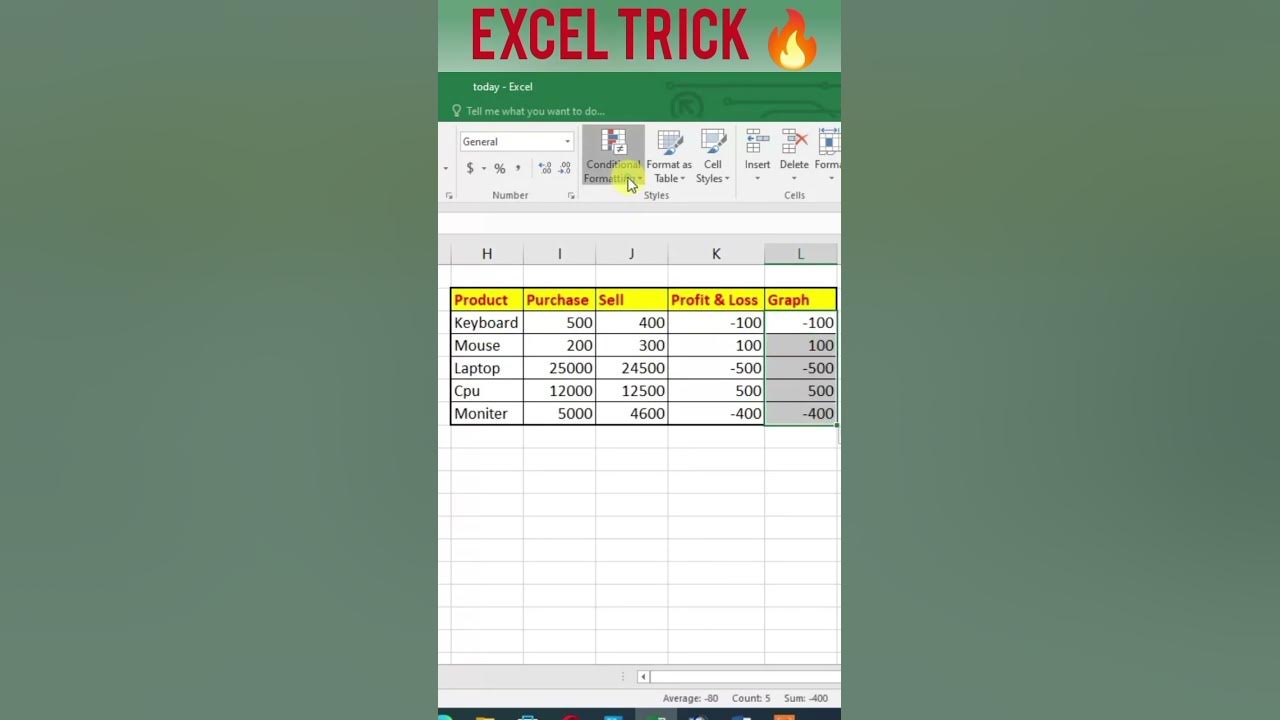 Excel tips and Tricks || Conditional Formatting in MS Excel #shorts #Excel #shortsvideo - YouTube