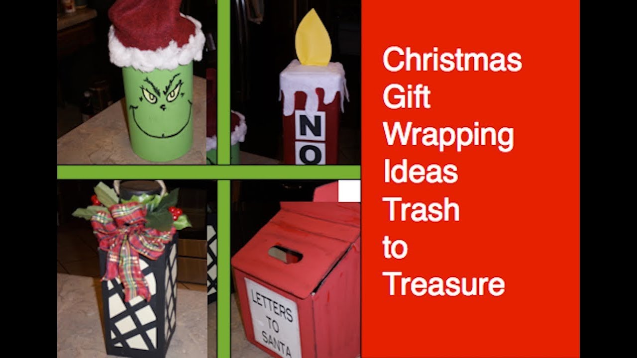 Christmas Gift Wrapping Ideas Trash to Treasure - YouTube