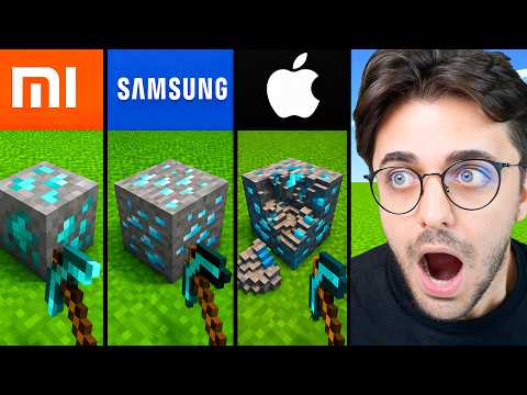 MİNECRAFT AMA FARKLI TELEFONLARDA (TEPKİ)