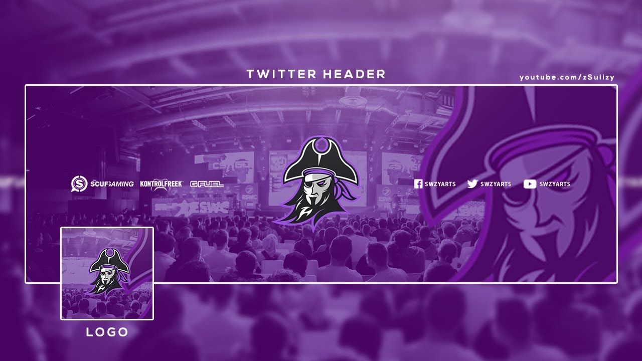FREE GFX: eSports Twitter Header #14 [PSD in Desc] - YouTube