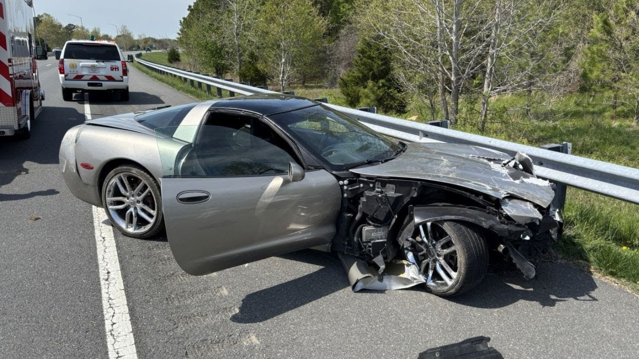 MVC with ejection C5 Corvette - YouTube