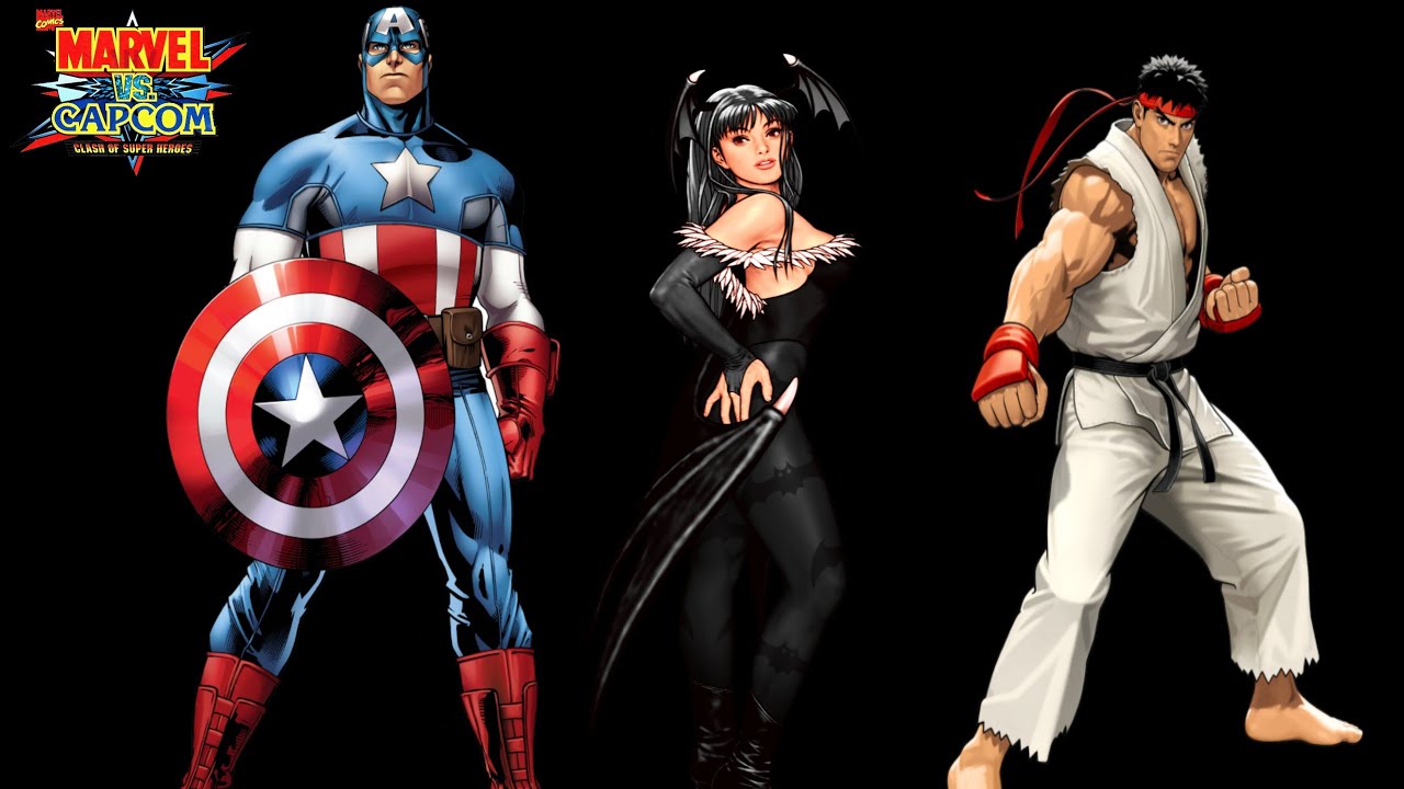 MUGEN TEAM ARCADE GAMEPLAY - Captain America, Morrigan Aensland & Ryu ...