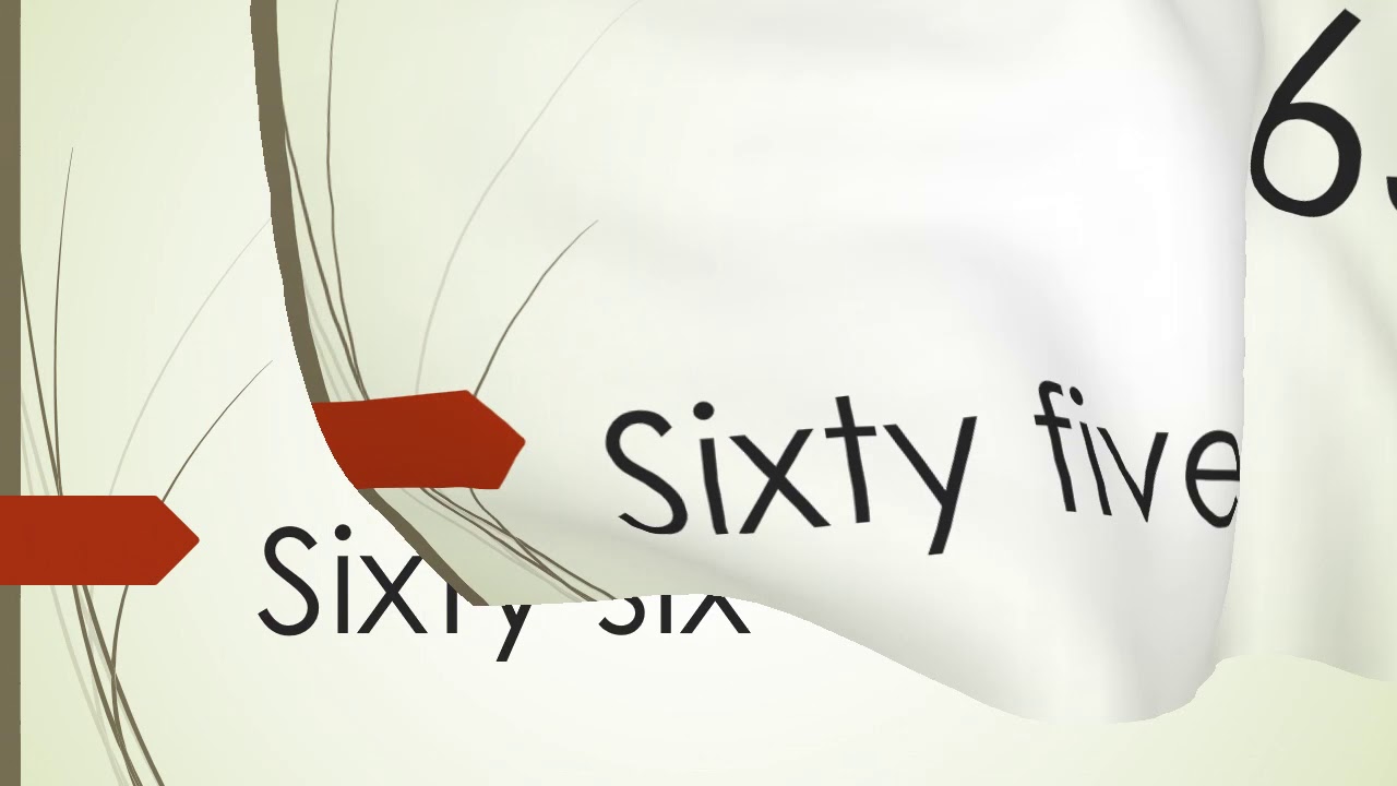 number names 61 to 70 - YouTube