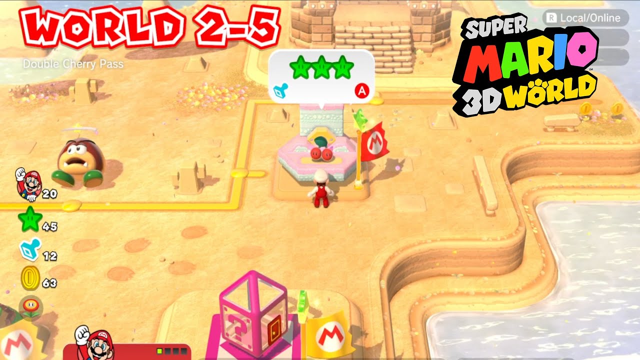 SUPER MARIO 3D WORLD BOWSER'S FURY - How To Complete World 2-5 Double ...