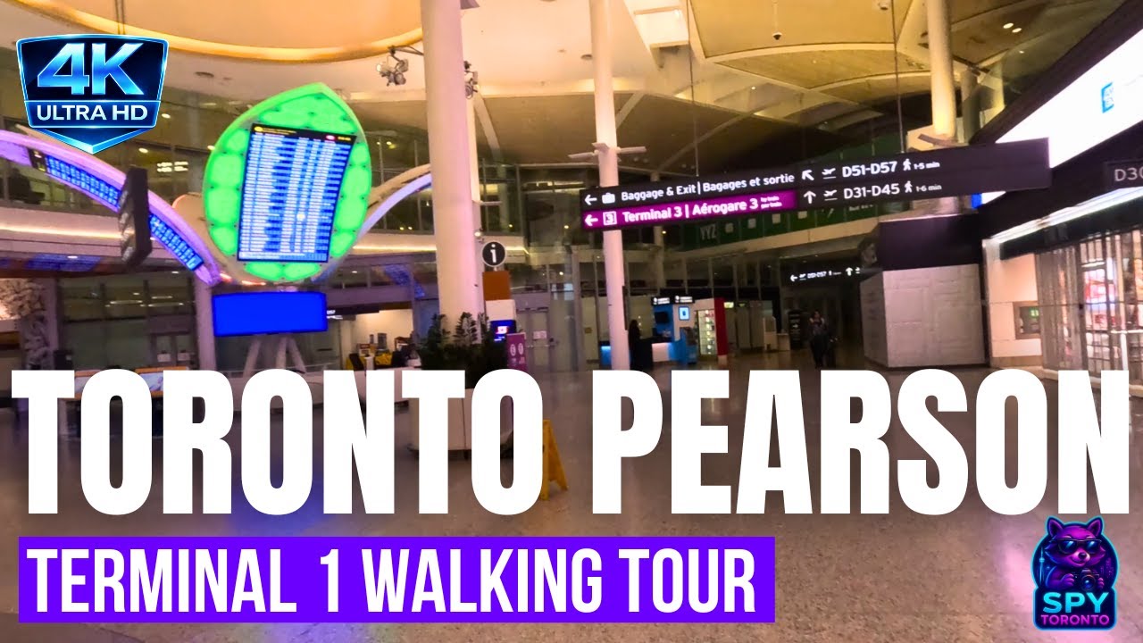 Toronto Pearson Airport Terminal 1 Walk Tour | YYZ Departures | 4K ...