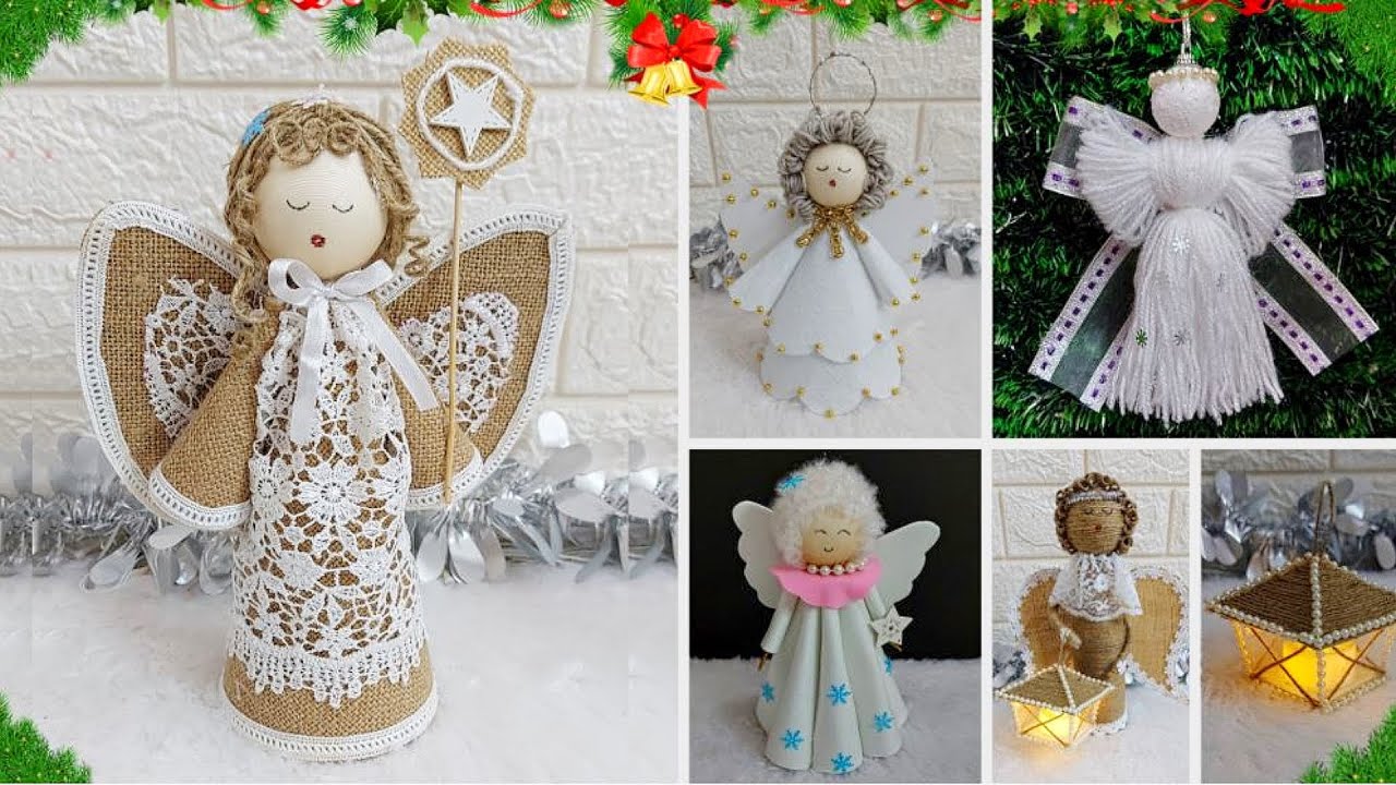5 handmade low budget angel making idea for Christmas Decoration | DIY ...