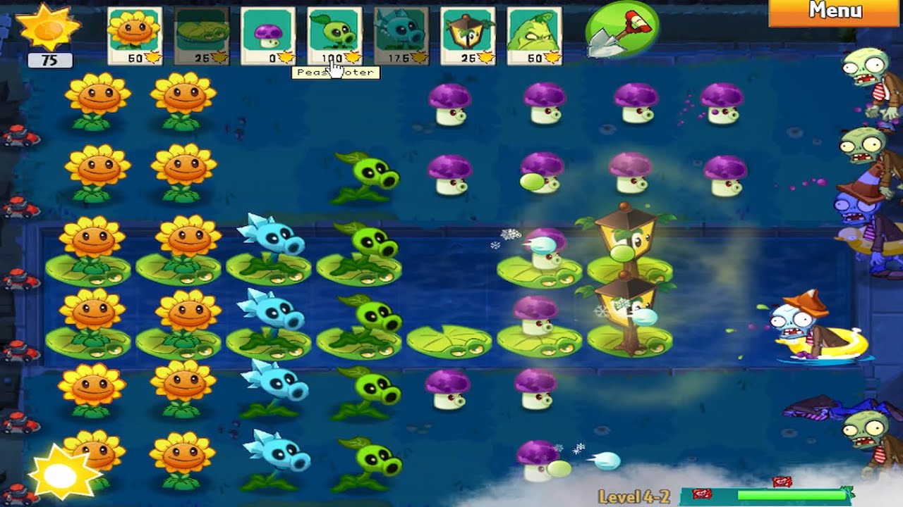 [PVZ 3 Pak] Plants vs Zombies [HD] Walkthrough Part 16 - YouTube