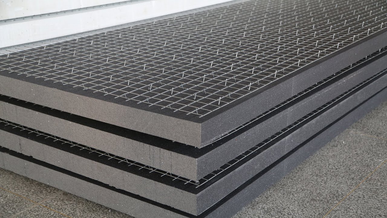 3D EPS Panel Production Line, 3D Panel Wire Mesh Machine Working ...