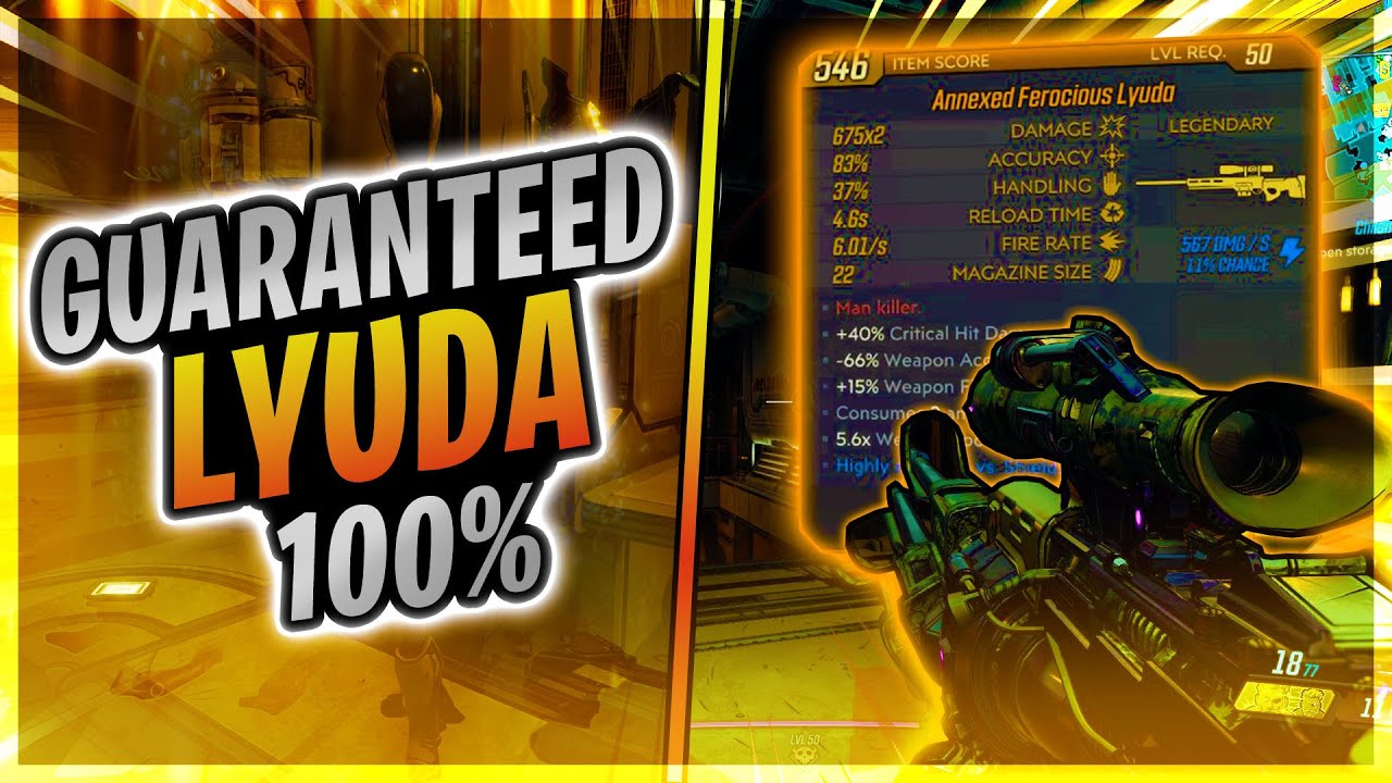 Borderlands 3 │ How to get a GUARANTEED Lyuda! (100% Lyuda) - YouTube