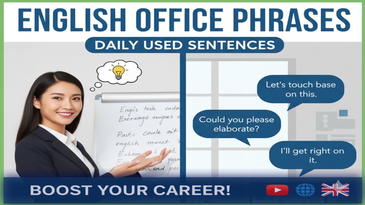 Top English Sentences for Office Conversations । Daily Office English ...