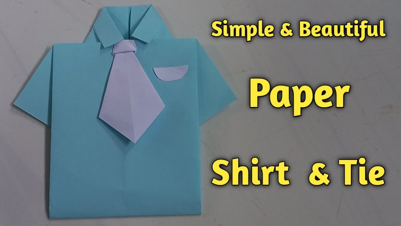 How to make a Paper Shirt and Tie - DIY Origami Paper Crafts - YouTube