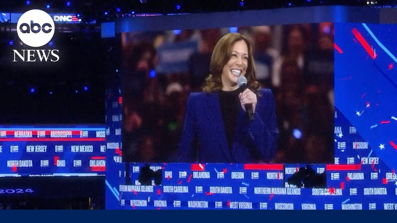 Kamala Harris greeted with raucous applause during virtual DNC ...