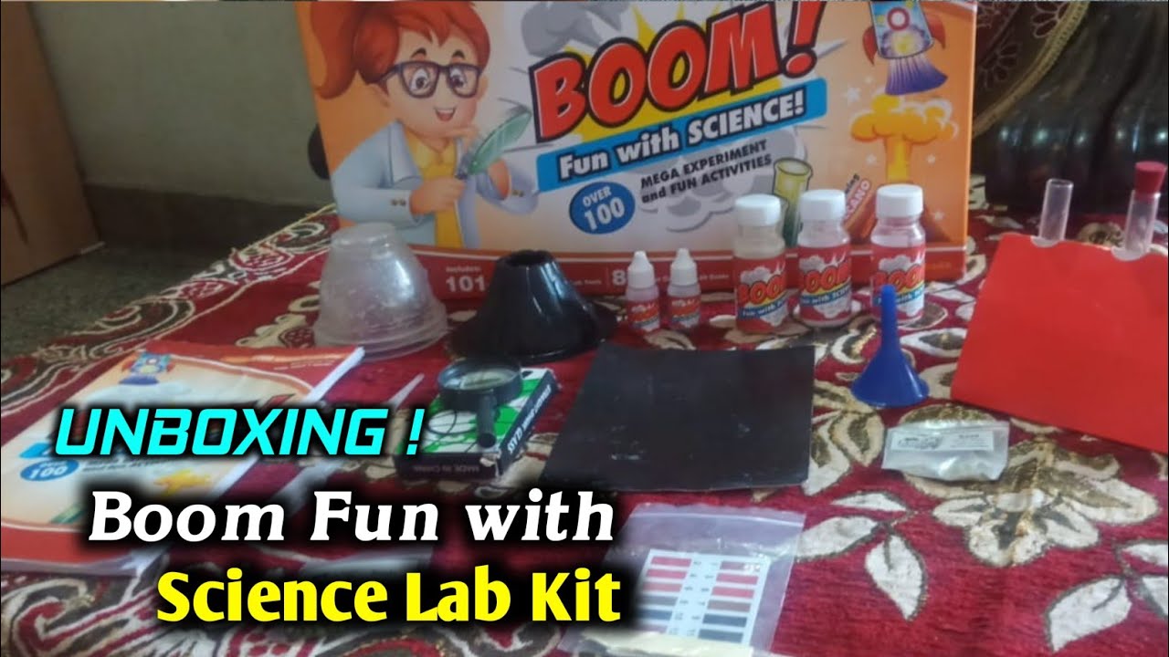 Unboxing the boom fun with science lab kit - YouTube