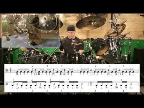 Drum Lesson- Kevan Roy- Metric Modulation/Polyrhythmic kick drum pattern