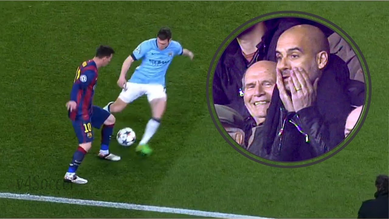 Lional Messi Humiliating Great Players With NUTMEG! - YouTube