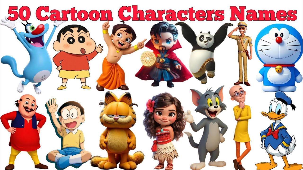 50 Cartoon Characters Names In English & Hindi With Fun Facts | Fun ...