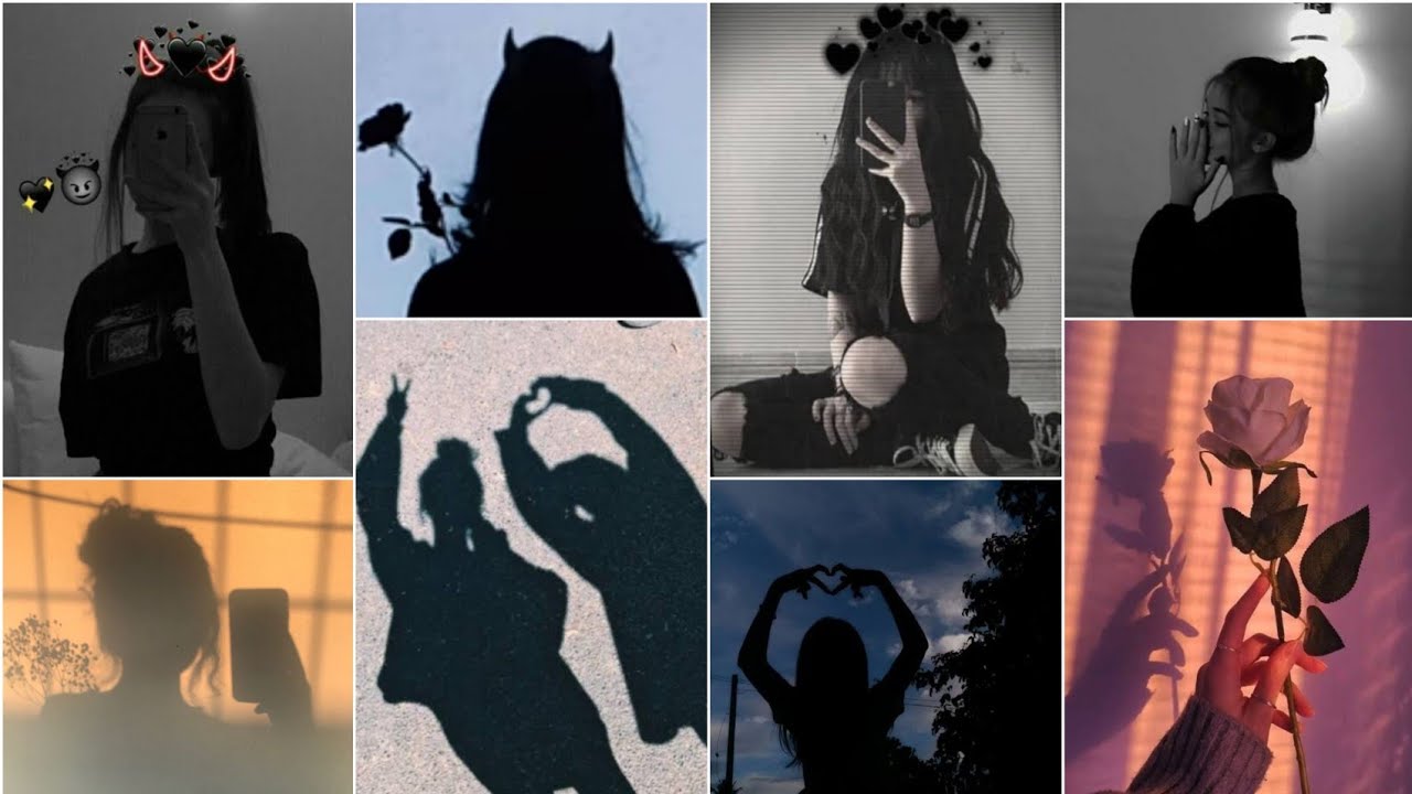 🖤🖤Stylish Black Dp for Girls/ Shadow Girls Pose/Girls Aesthetic Dp ...