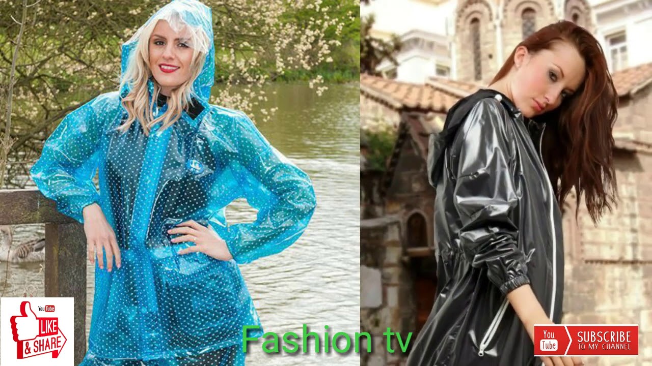 Best pvc nylons shiny raincoat and rain jackets - YouTube