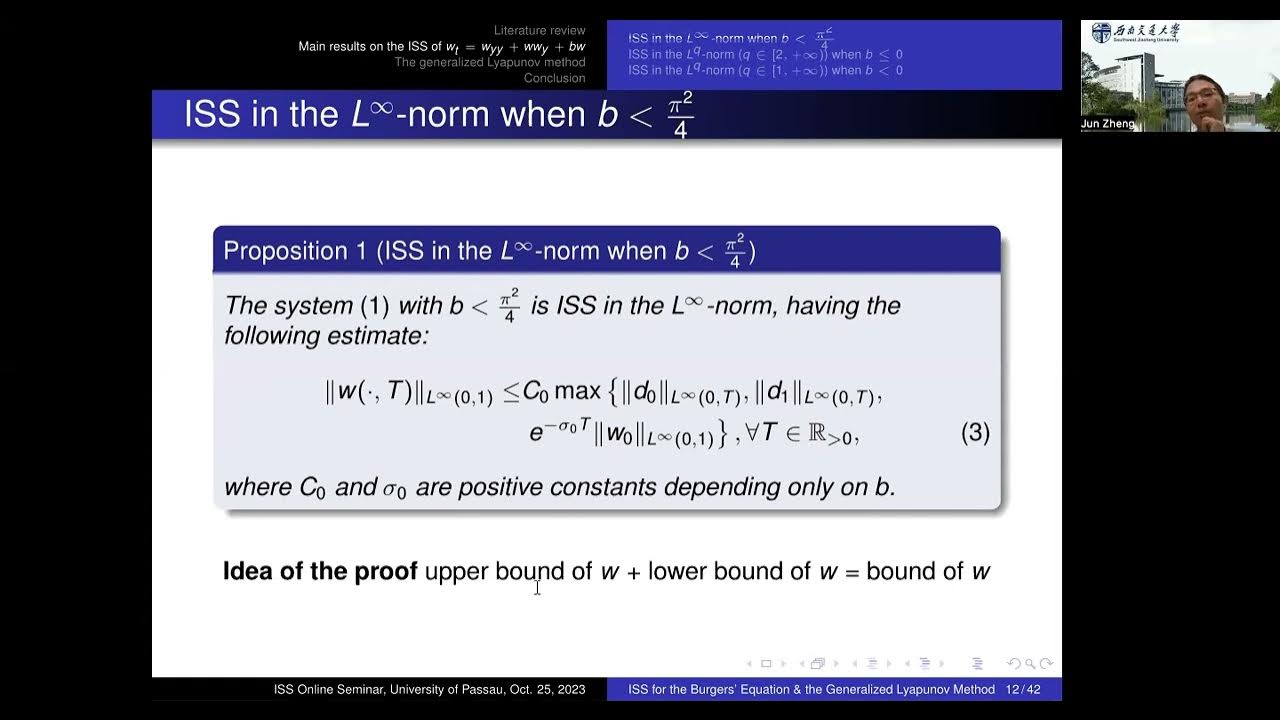 J. Zheng. ISS for Burgers’ Eq. with Dirichlet Boundary Disturbances and Generalized Lyapunov ...